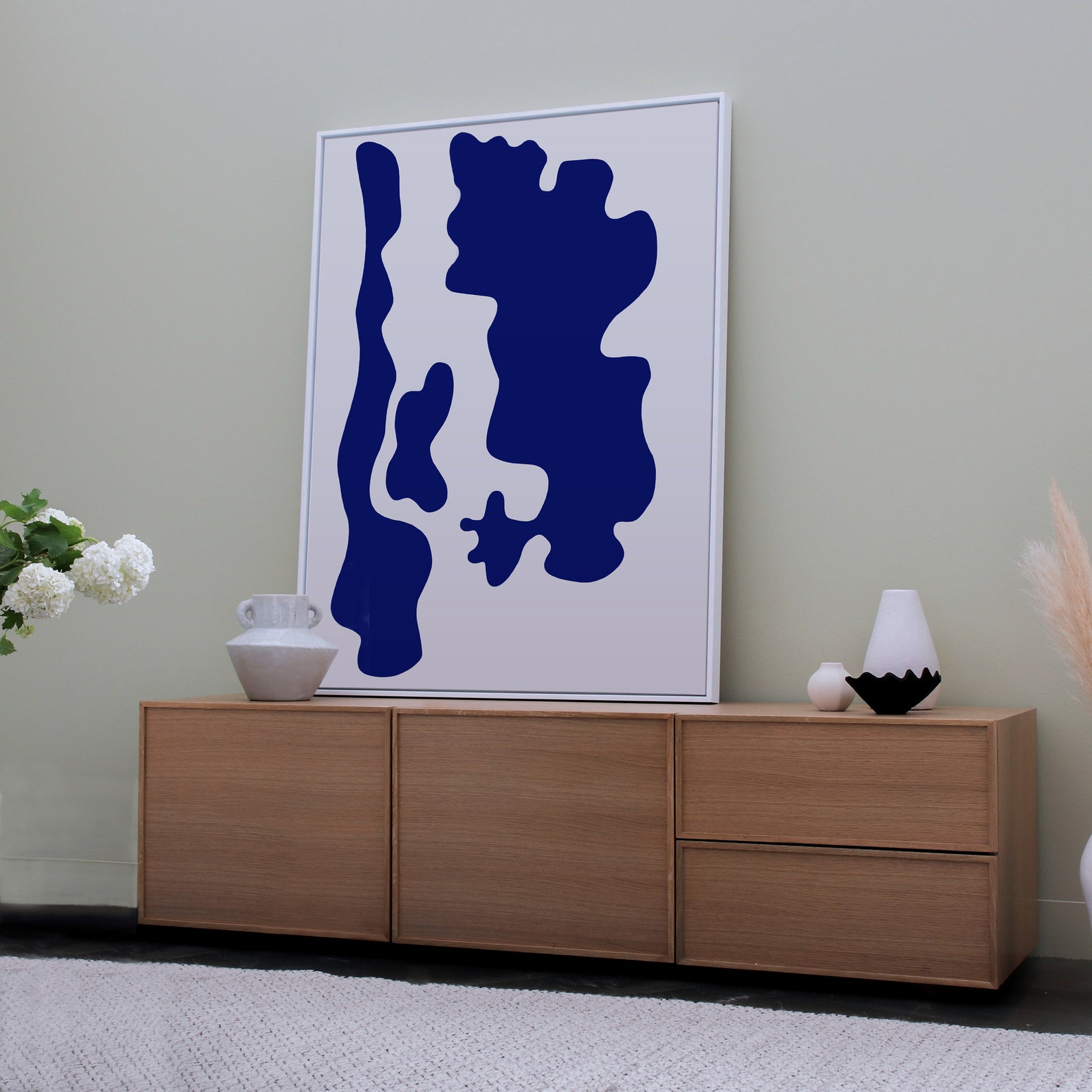 Blue Abstract Art Print Abstract Poster Download Print Wall - Etsy