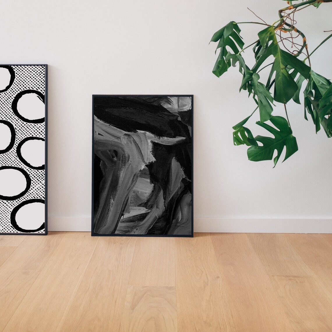 Black Abstract Art Modern Print DIGITAL DOWNLOAD Art Black - Etsy