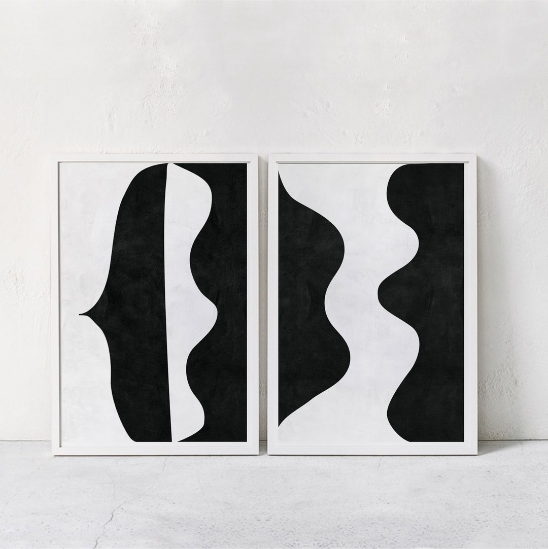 DOWNLOADABLE PRINT Set, Abstract Printable Art Print Set of 2, Modern ...