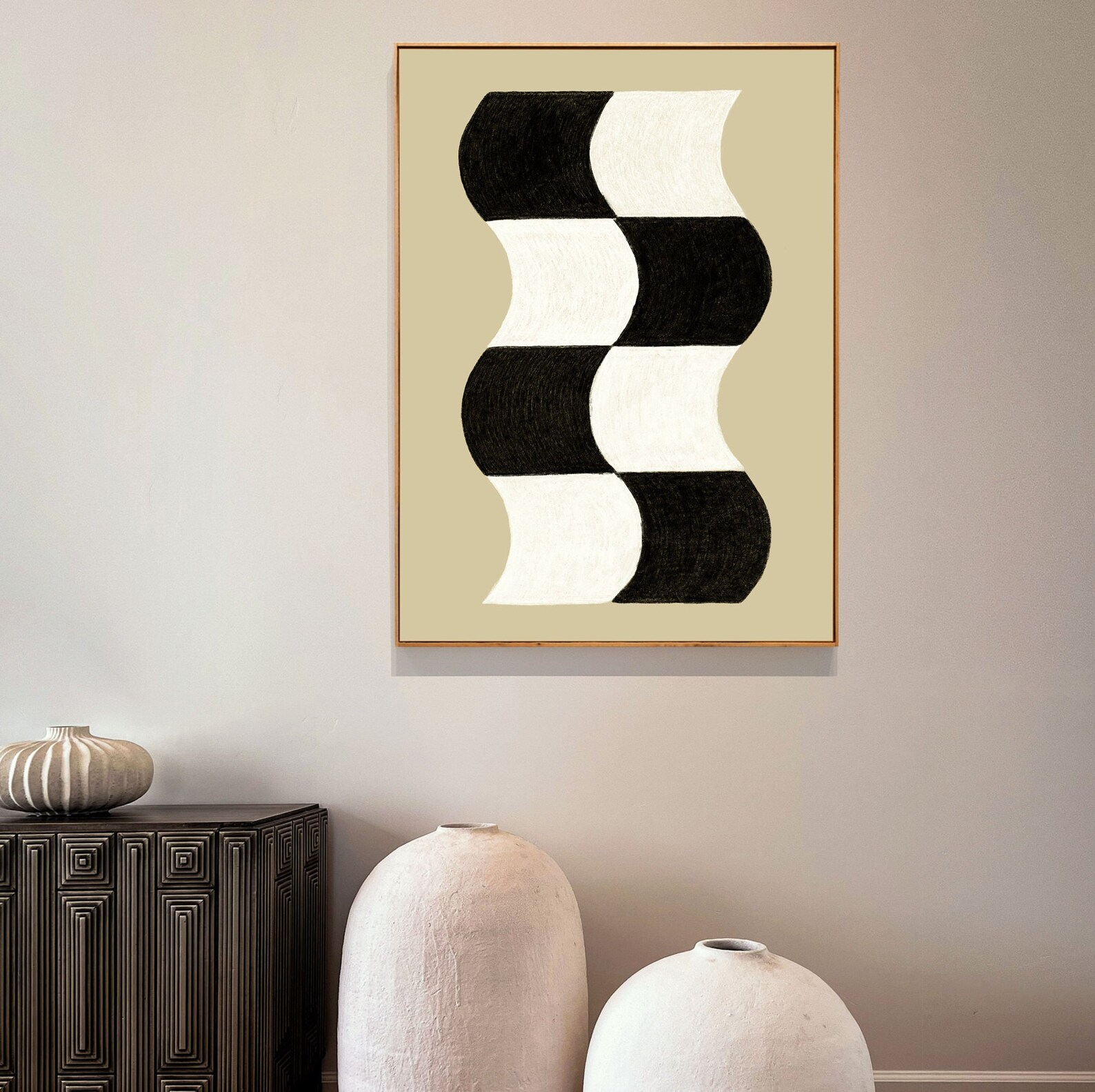 Scandi Modern Home Decor: Digital Downloadable Art Print, Checkered ...