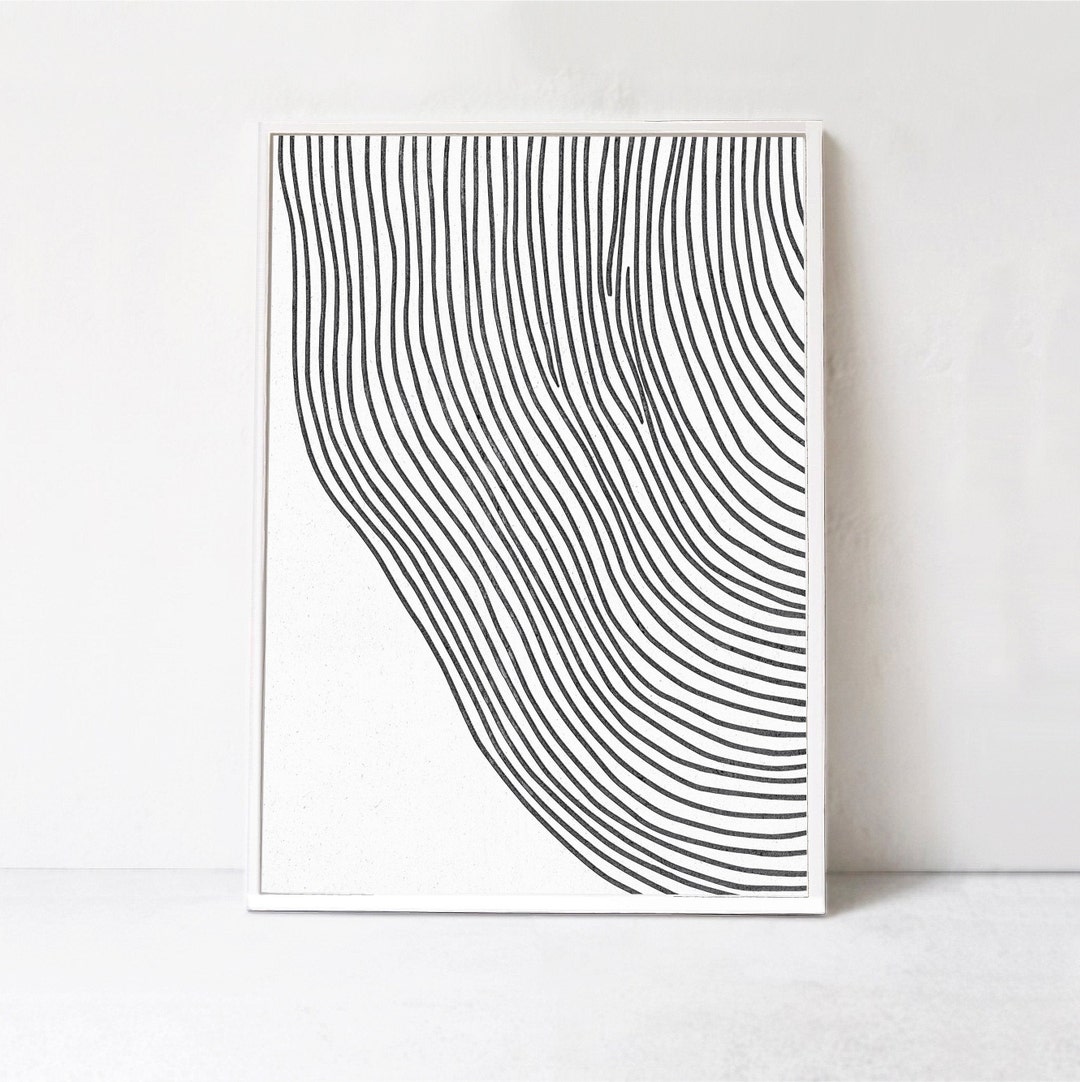 Large Printable Art, Modern Wall Decor Print, Black and White ...