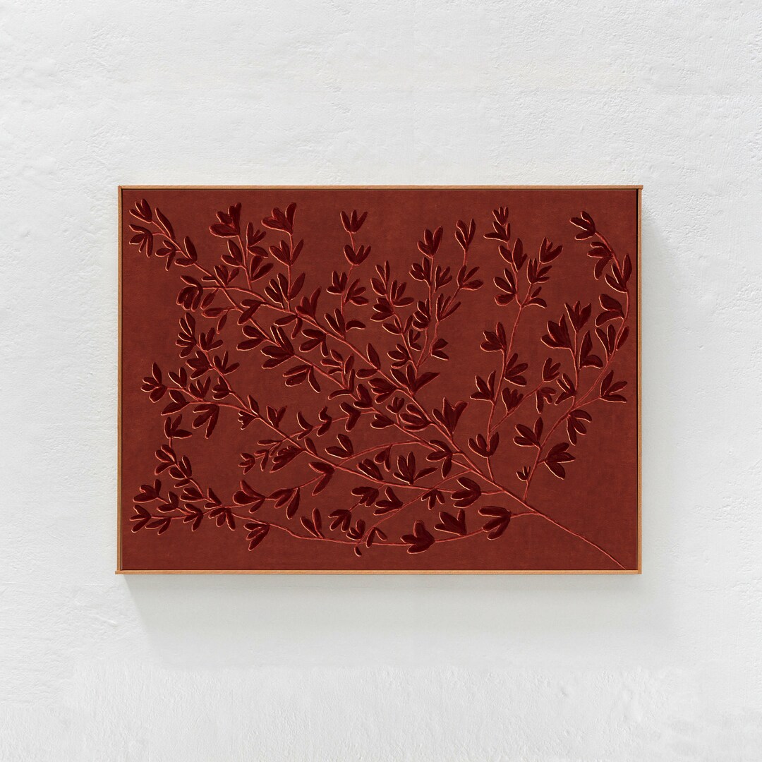 Dark Rust Orange Printable Wall Art, Horizontal Digital Download Print ...