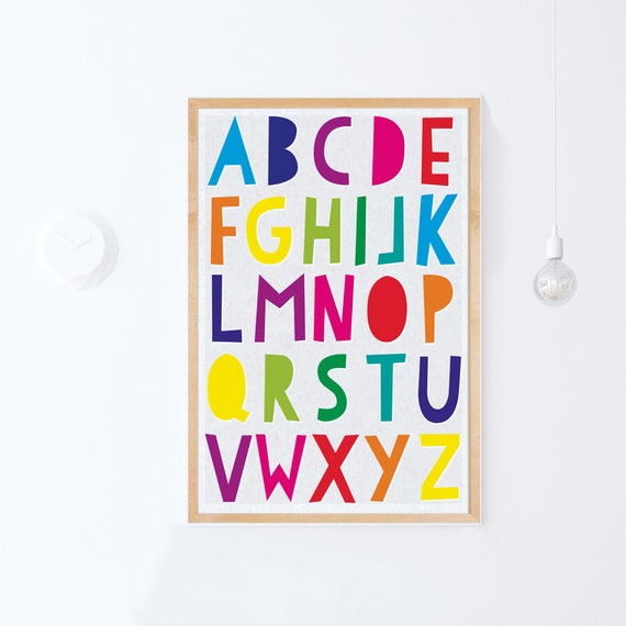 Etsy Alphabet Wall Poster Art
