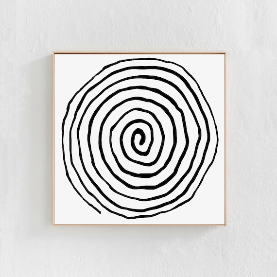 Spiral Art Print Square Print Download Impresión de arte | Etsy España