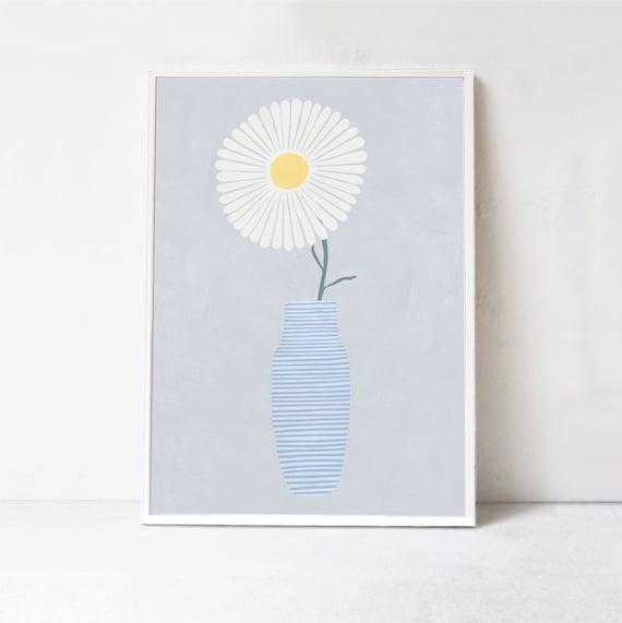 Flower in a Vase Poster: Downloadable Art Print. Floral Wall | Etsy