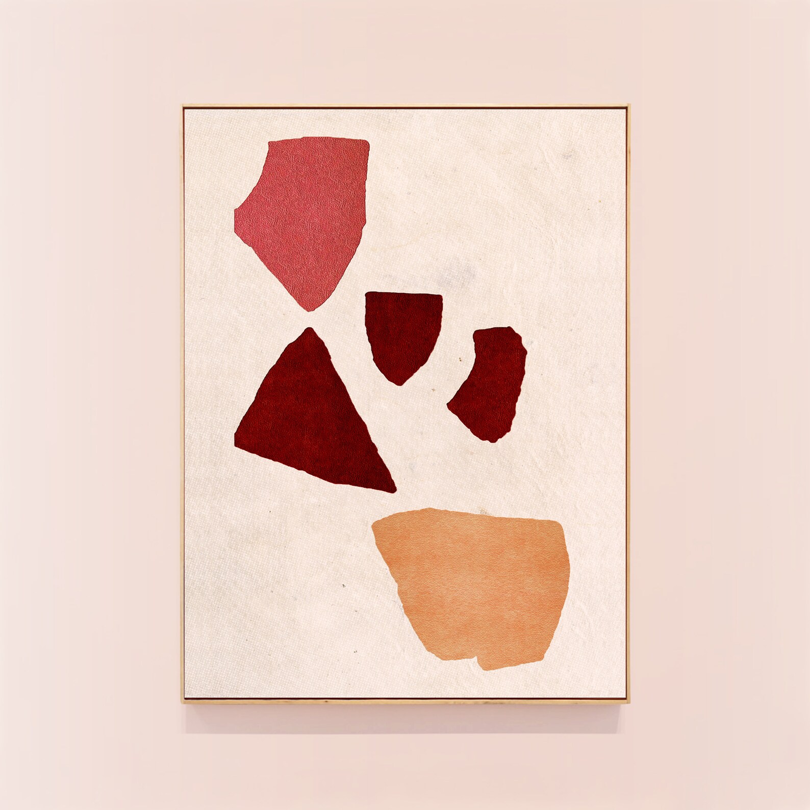 Dark Red Abstract Art Large Downloadable Print Burgundy Red | Etsy