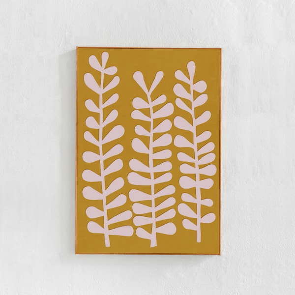 Yellow Abstract Art - Etsy