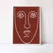 INSTANT DOWNLOAD Printable Art: Face Poster, Modern Scandinavian Print ...