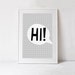 Hi Poster Kids Print Hi Print Kids Room Wall Decor Print - Etsy