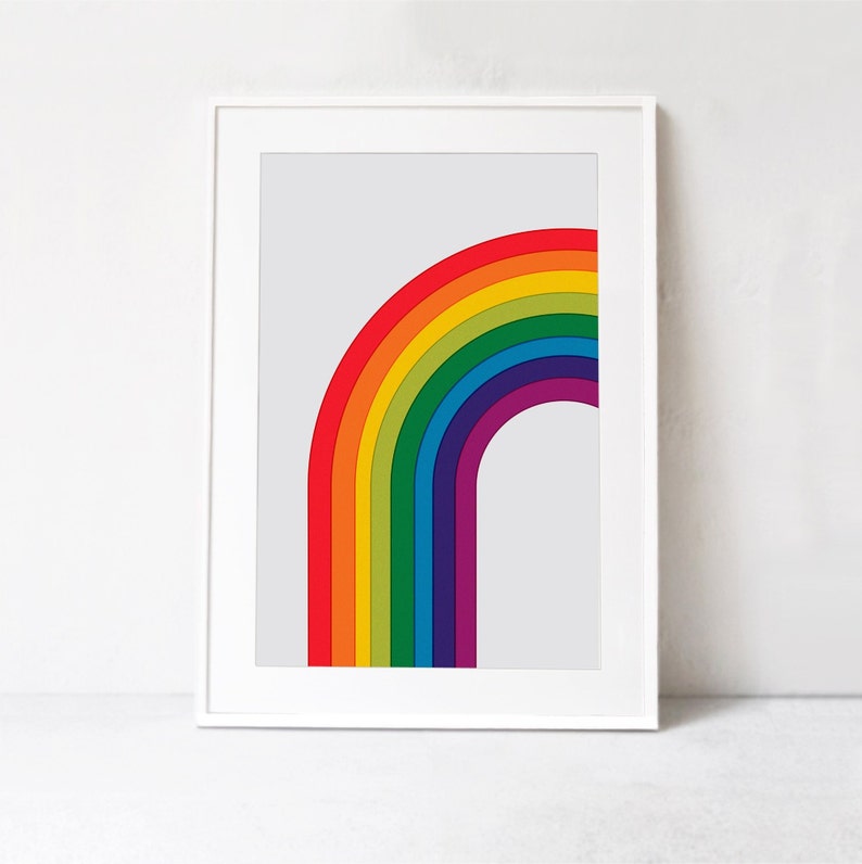 Rainbow DIGITAL DOWNLOAD Printable Wall Art Rainbow Poster - Etsy