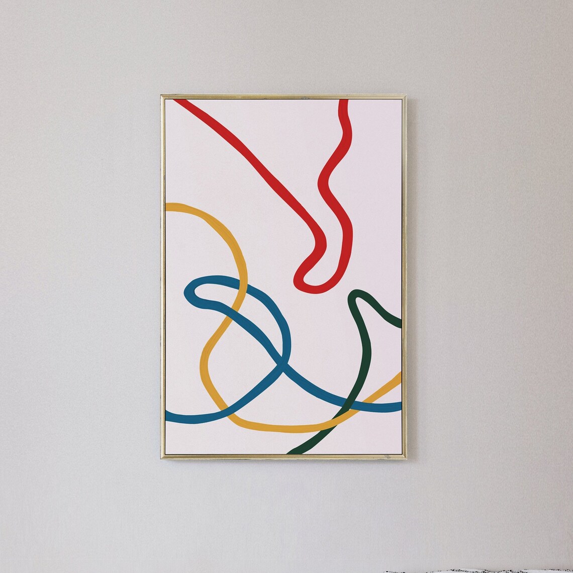 Large Abstract Art Line Art Printable Wall Art Colorful - Etsy