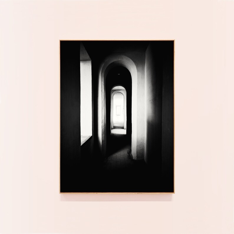 Archway Photography Archway Print Black and White Photo - Etsy
