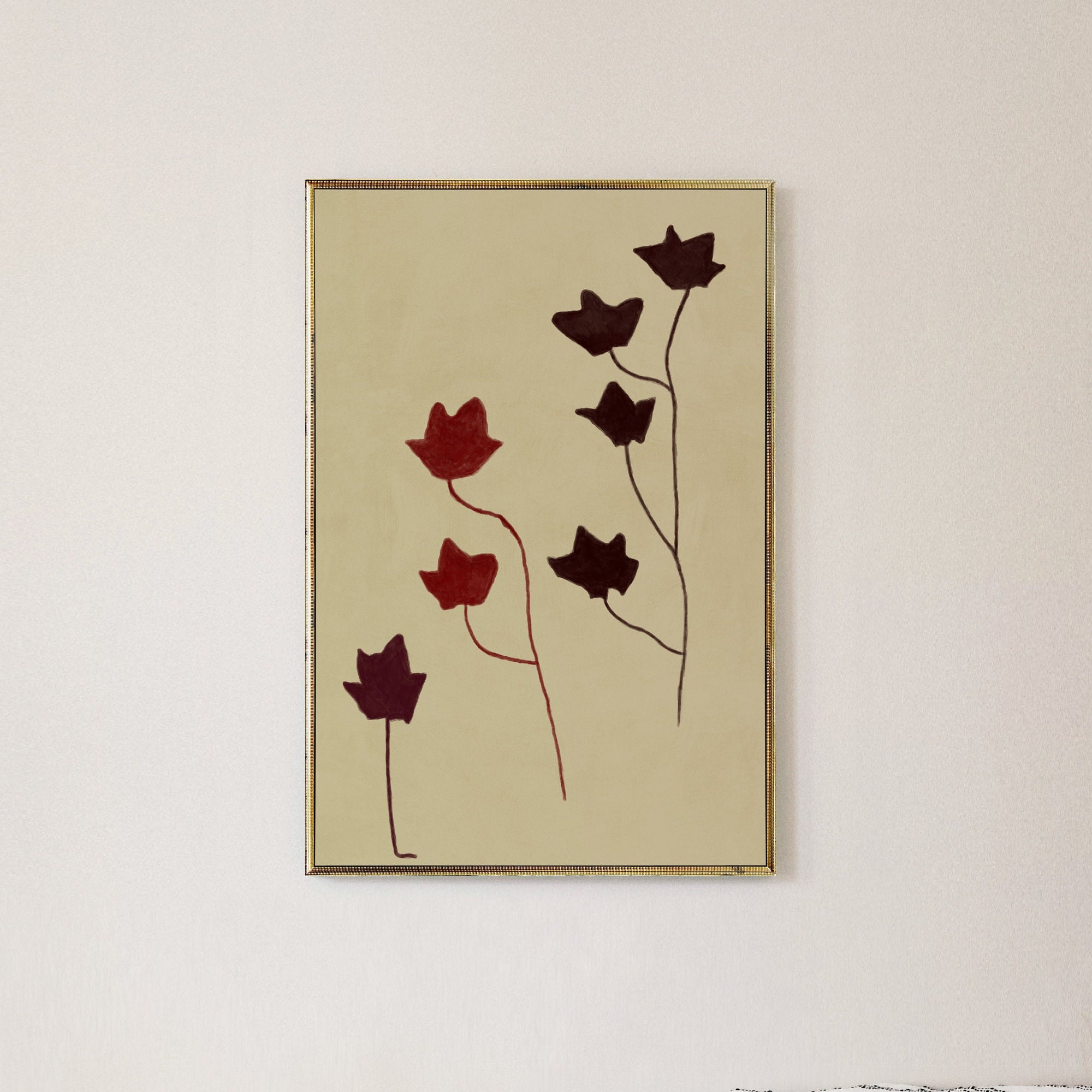 Neutral Wall Art Downloadable Art Print: Botanical Poster for | Etsy