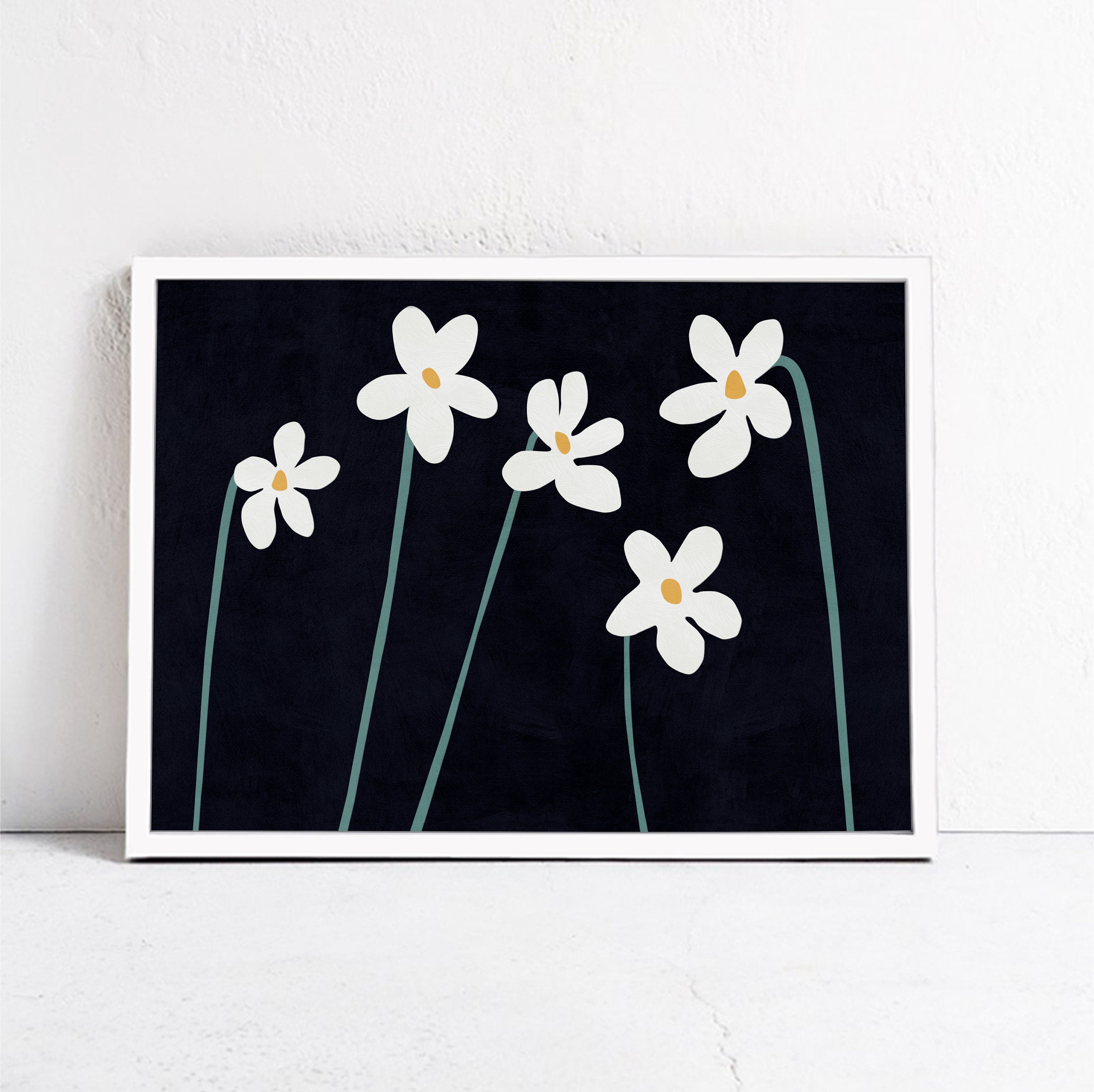 Spring Flowers Printable Art: Modern Scandi Boho Bedroom Wall | Etsy