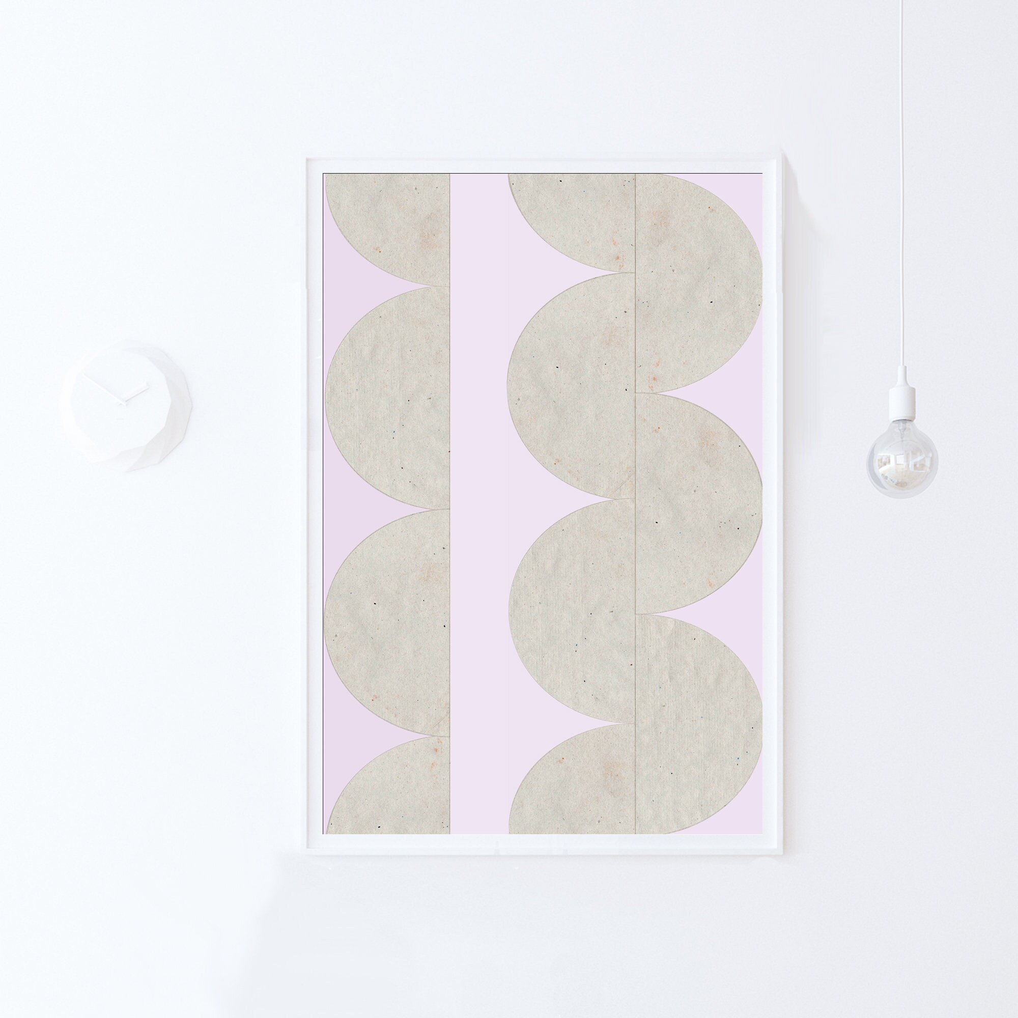 Mid Century Modern Art Print Pink Abstract Art Print DIGITAL - Etsy