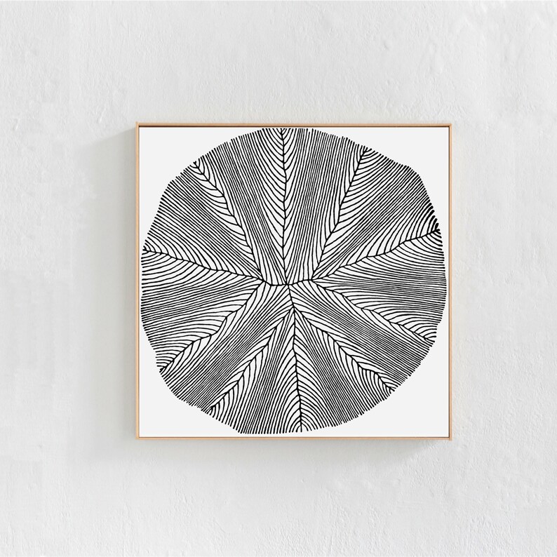 Square Print Download Black and White Abstract Art Print | Etsy