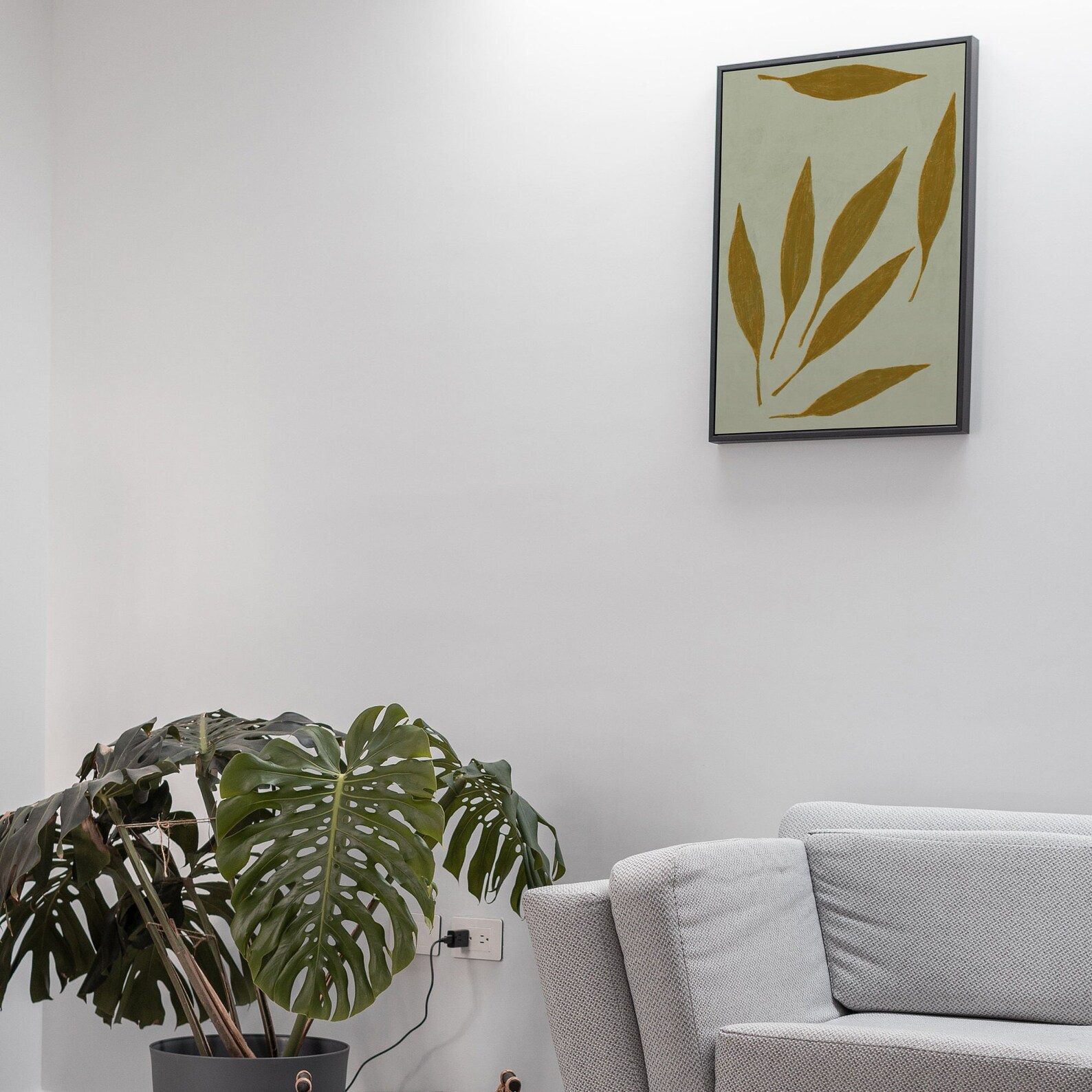 Scandi Poster Printable Art - Sage Green, Ochre Wall Art: Downloadable ...
