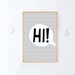 Hi Poster, Kids Print, Hi Print Kids Room Wall Decor Print Wall Art ...