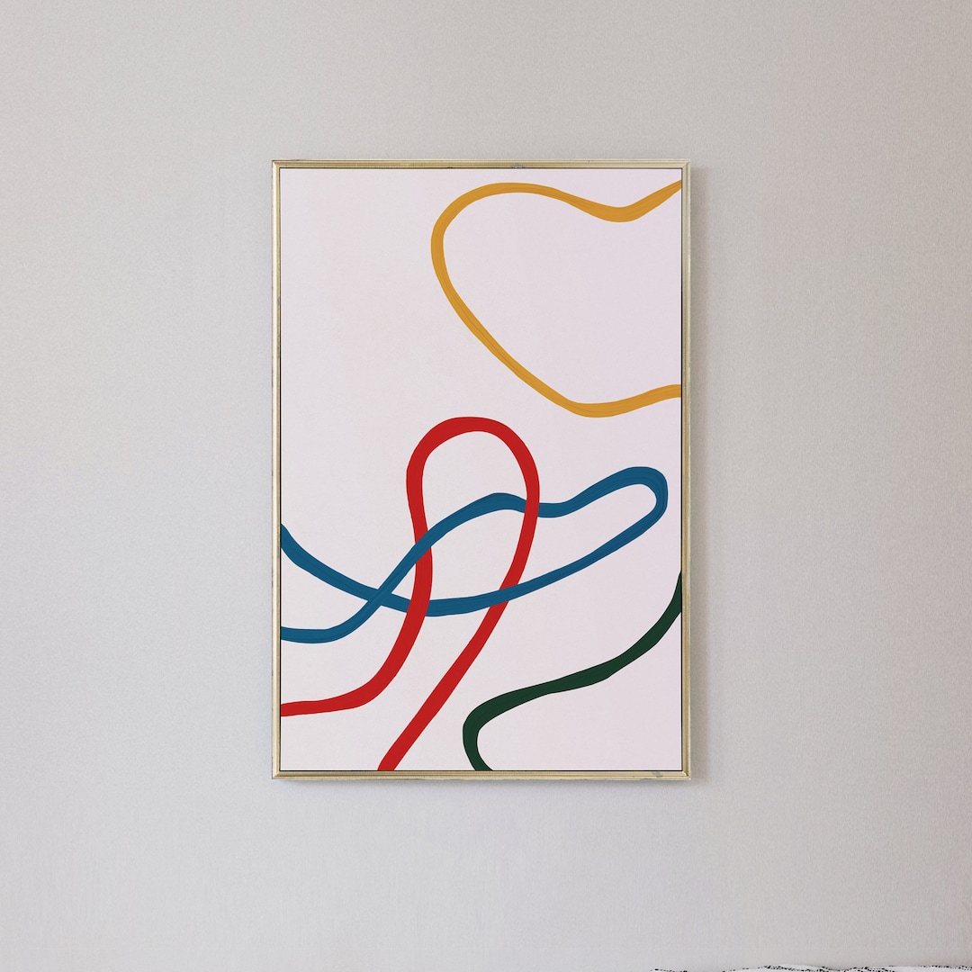 Large Printable Art Abstract Lines Art, Modern Wall Decor Print ...