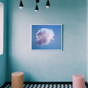 Cloud Art Print Cloud Photo Print Blue Wall Decor | Etsy