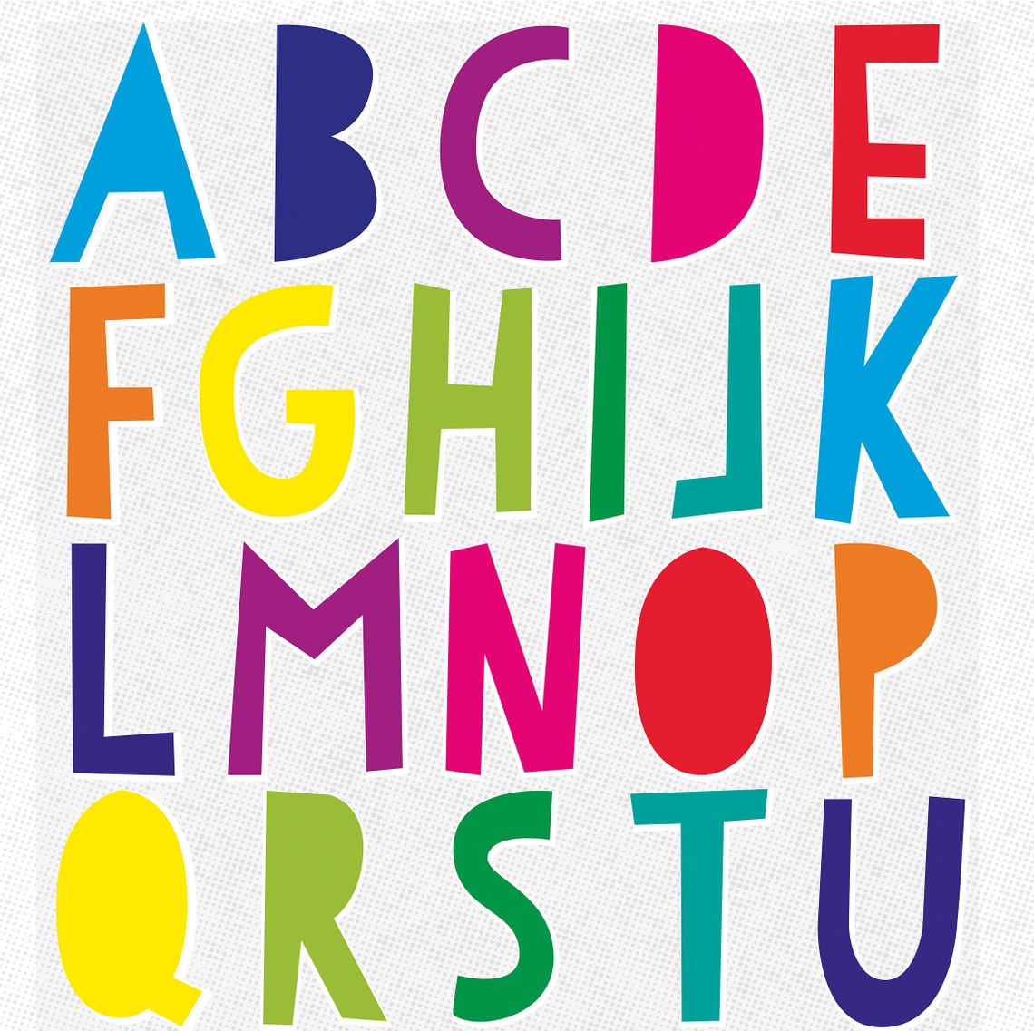 Alphabet Poster Printable Art Kids Room Decor Large Alphabet | Etsy