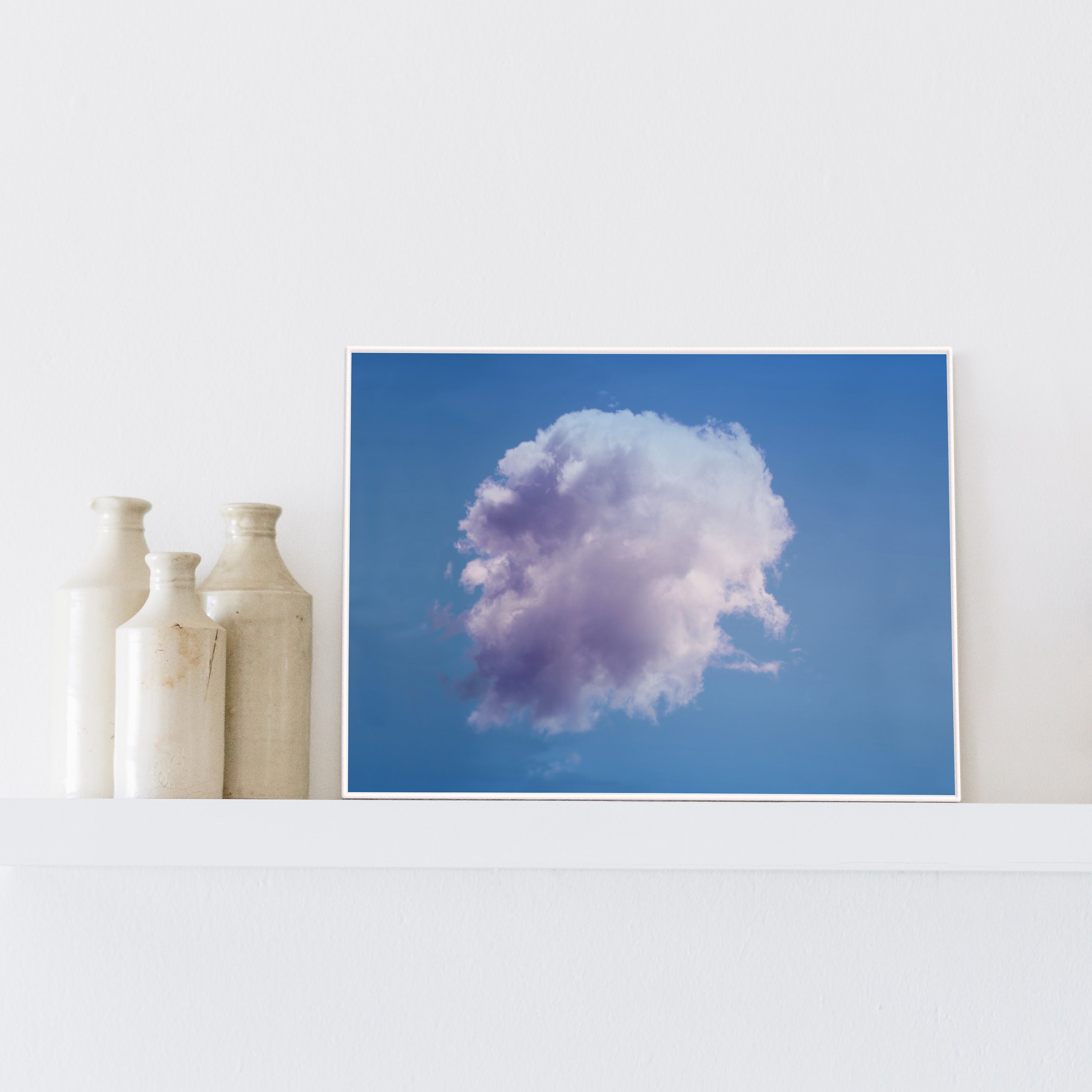 Cloud Art Print Cloud Photo Print Blue Wall Decor | Etsy