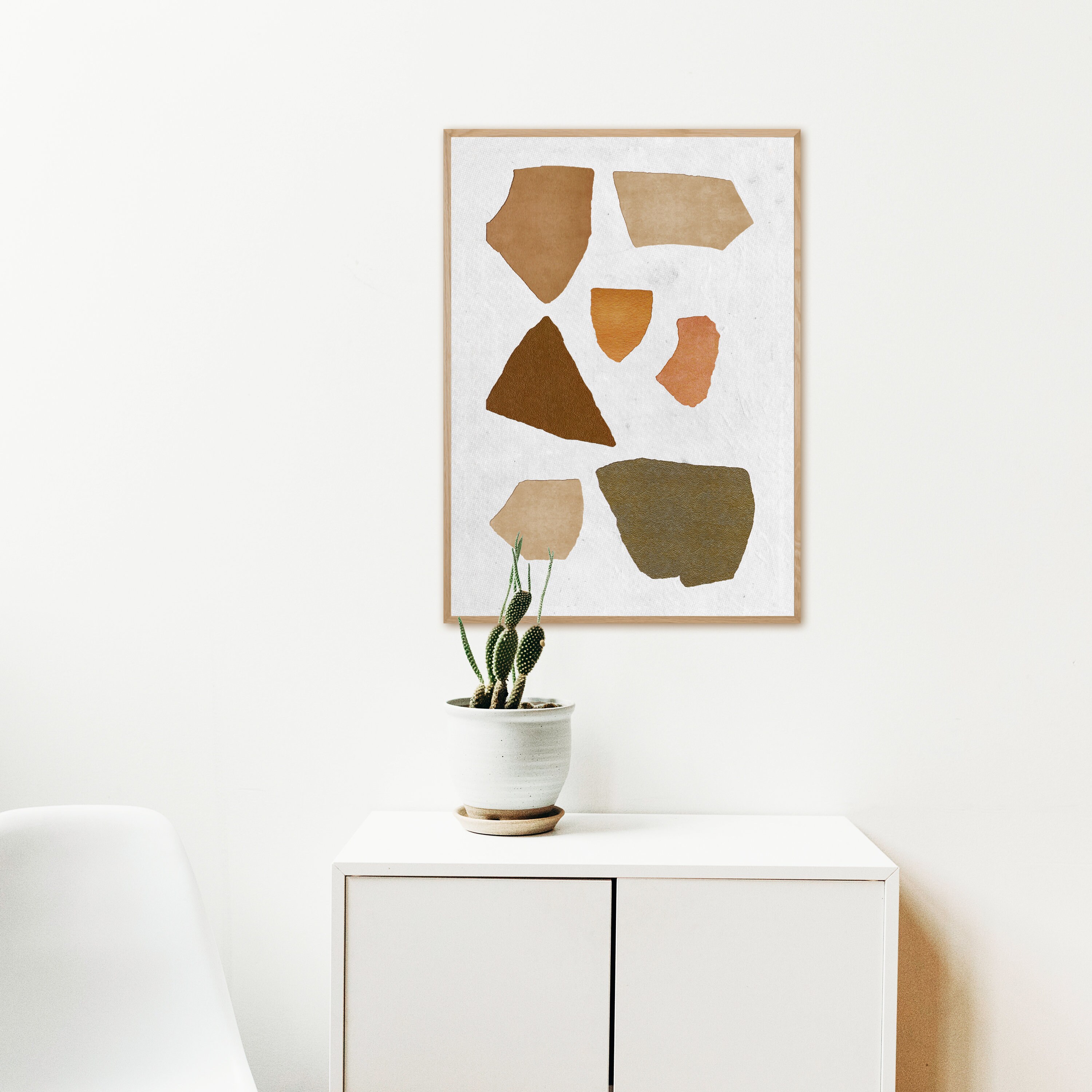 Large Printable Abstract Digital Print Neutral Tones Art | Etsy