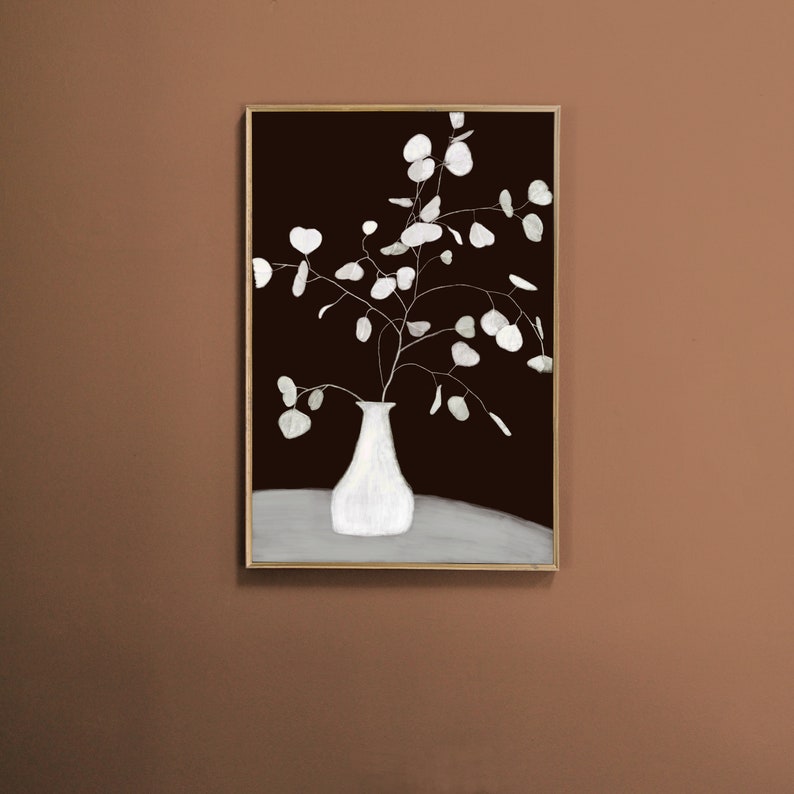 Honesty Plant Illustration: Digital Downloadable Art Print. | Etsy