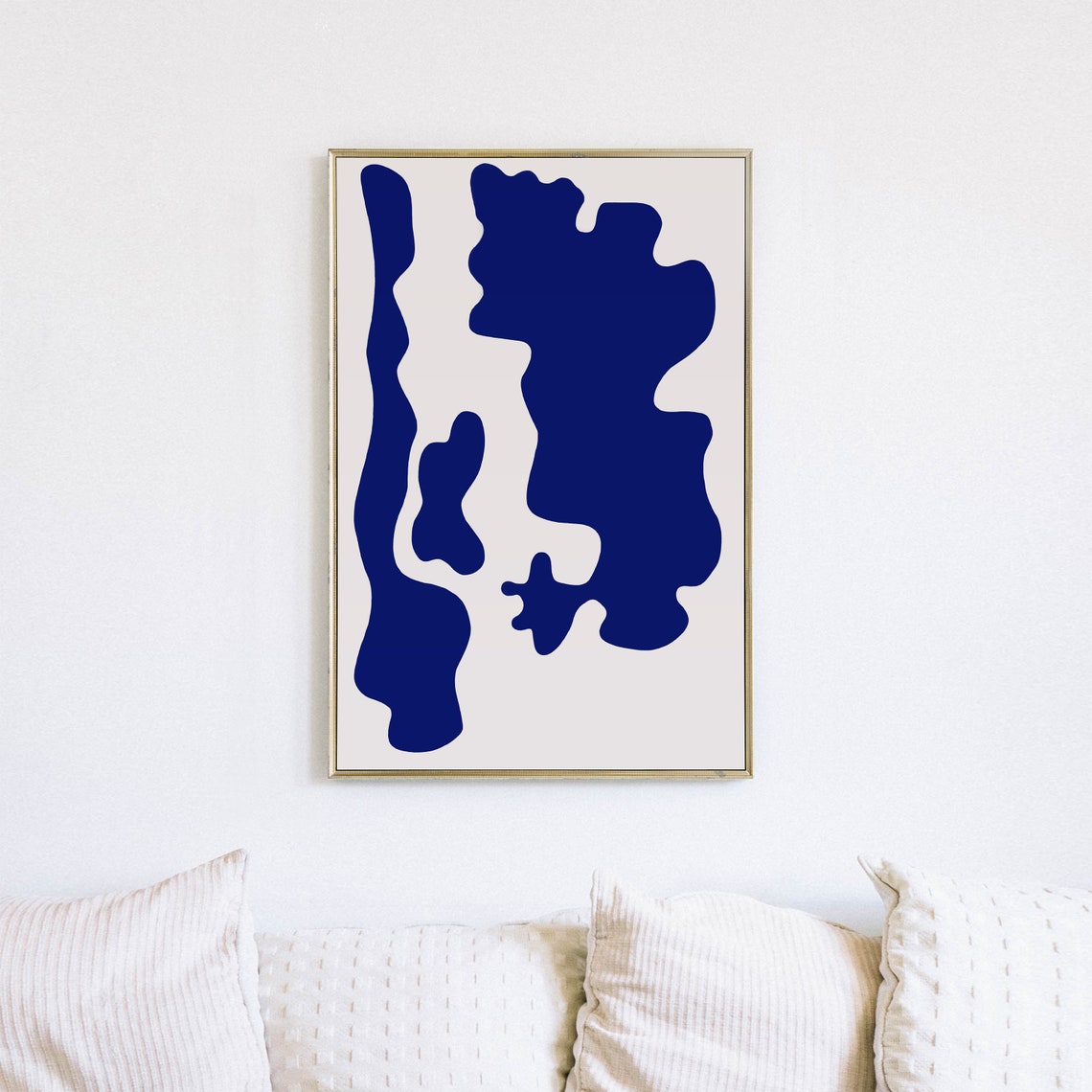 Blue Abstract Art Print, Abstract Poster Download Print Wall Art ...