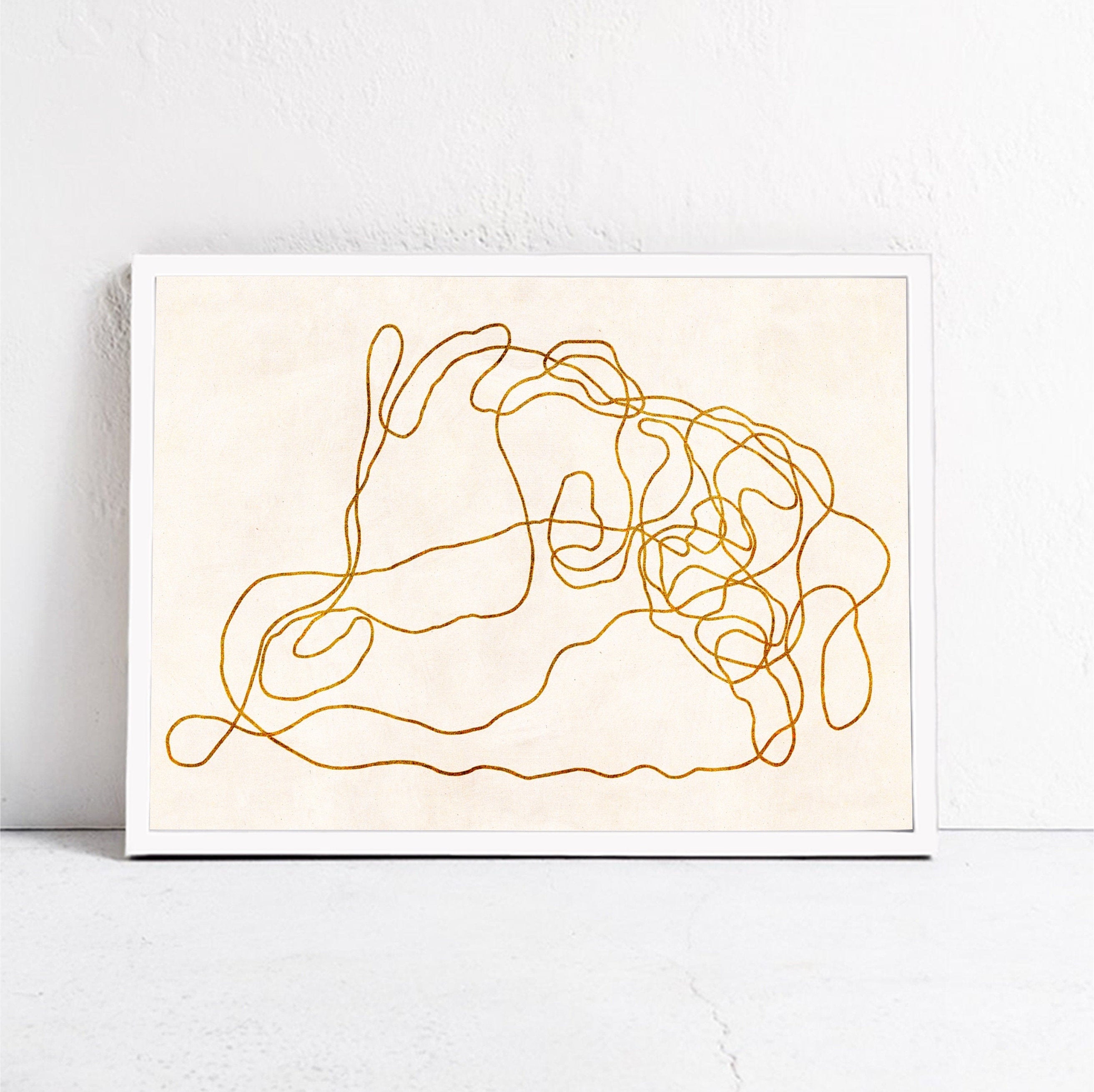 Abstract Printable Line Art: Modern Artwork in Neutral Tones ...