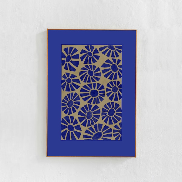 Cobalt Blue Wall Art - Etsy