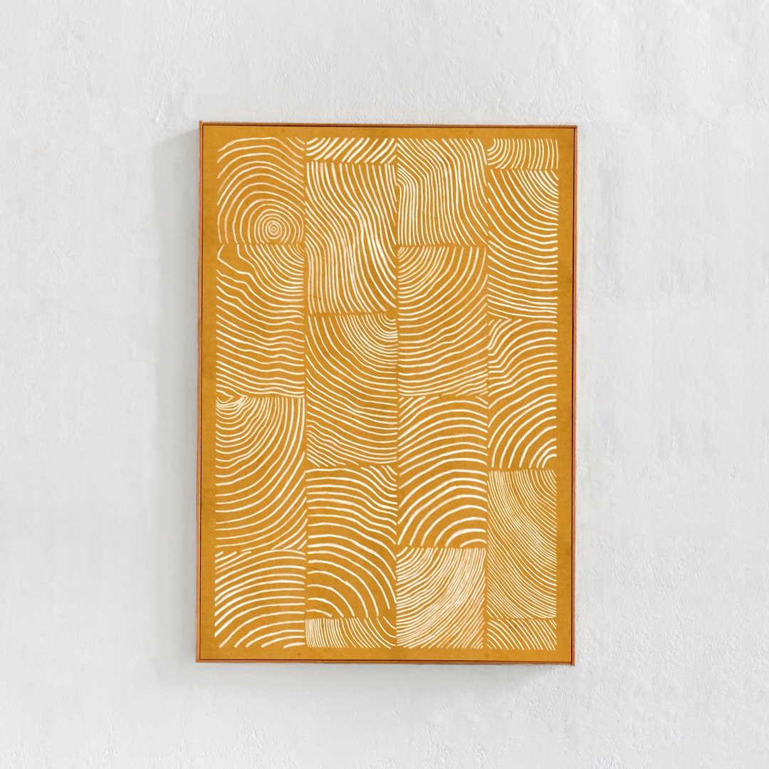 Yellow Printable Art: Abstract Downloadable Art Print, Poster. Mustard ...