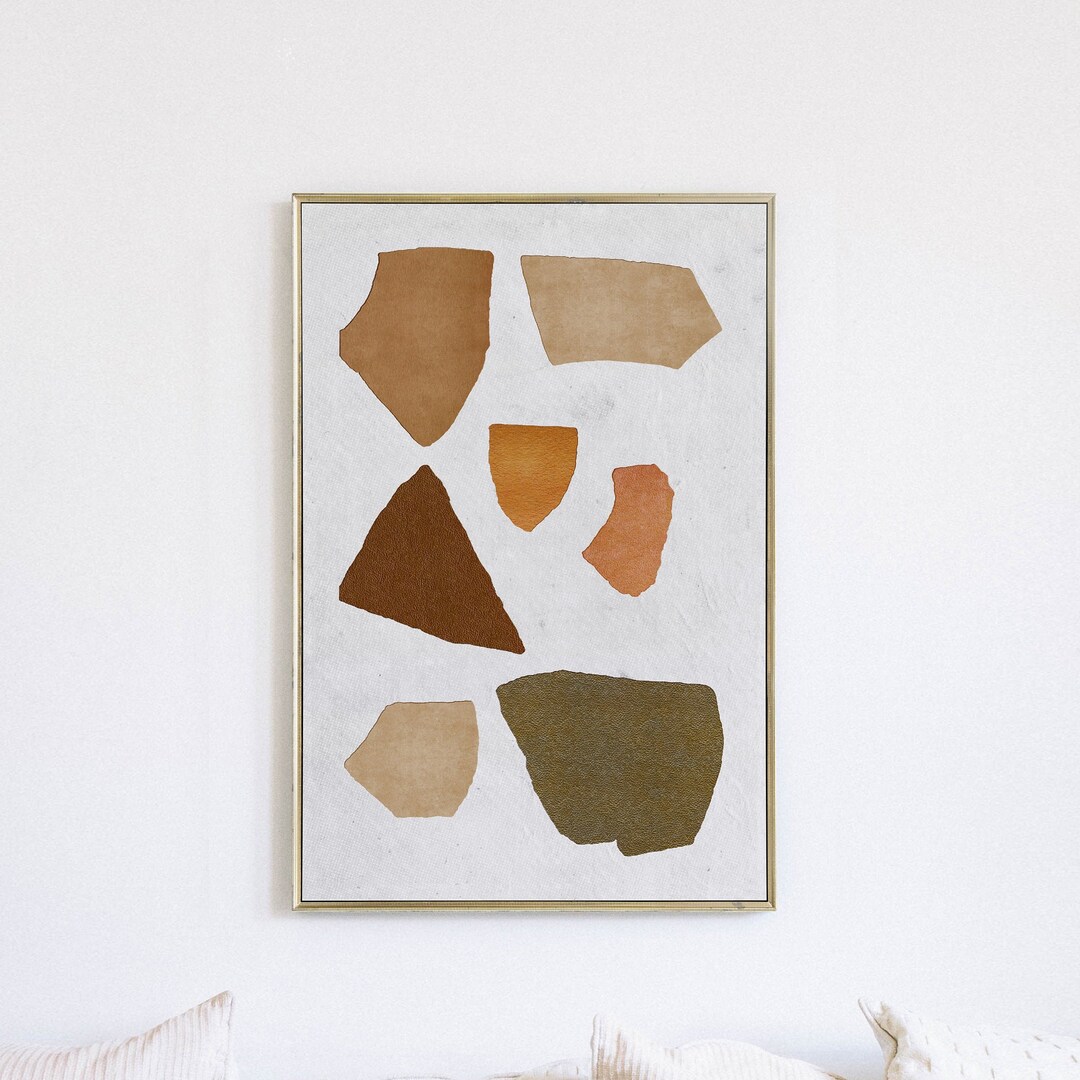 Large Printable Abstract Digital Print, Neutral Earth Tones, Beige Wall ...