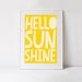 Hello Sunshine Printable Art Yellow Nursery Print Hello - Etsy UK