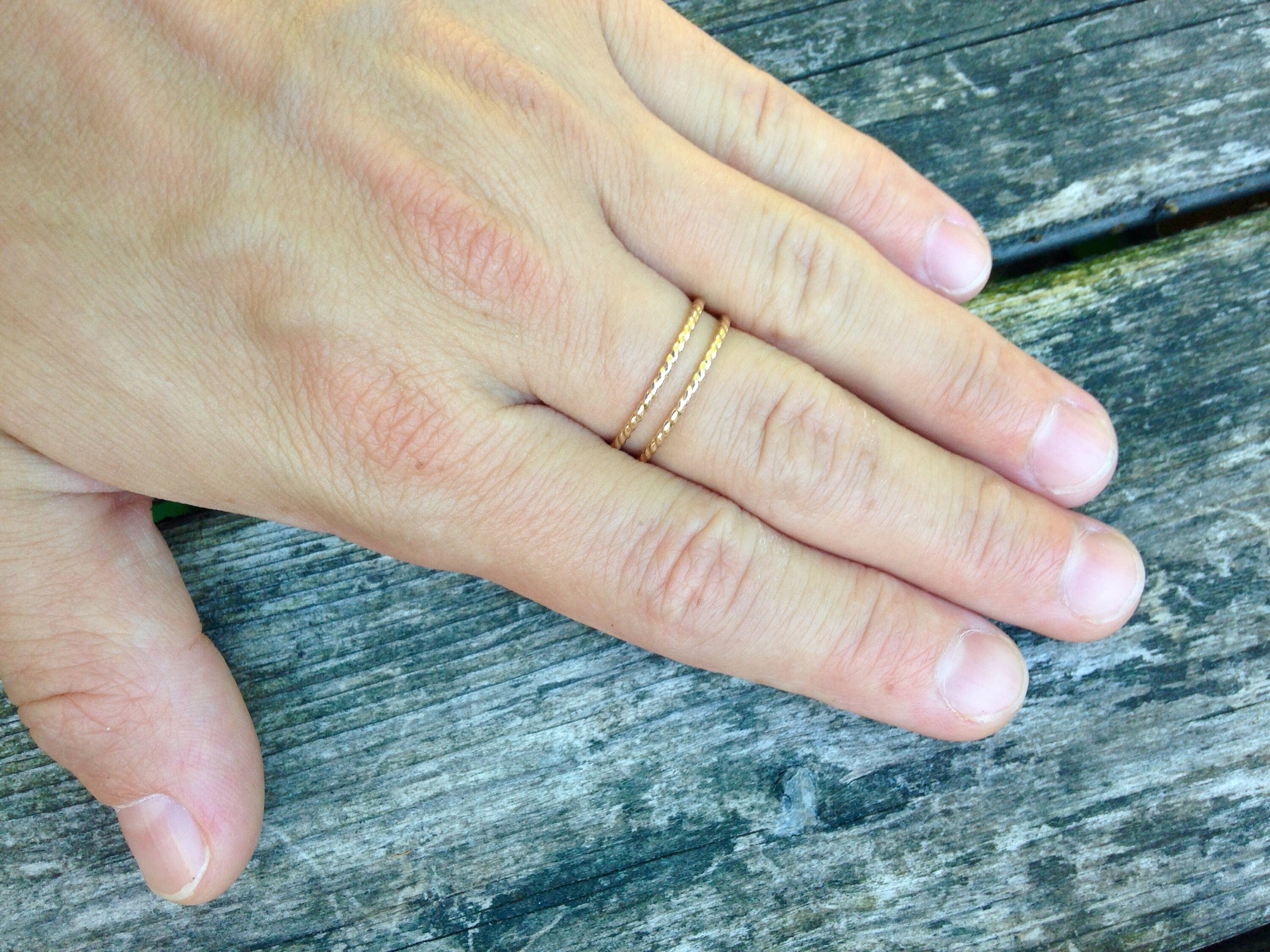 Gold Twirl Stacking Ring - Etsy Canada