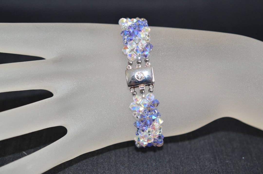 Crystal, Crystal Bracelet, Cuff, Woman Jewel, Crystal Ab2x, Tanzanite ...