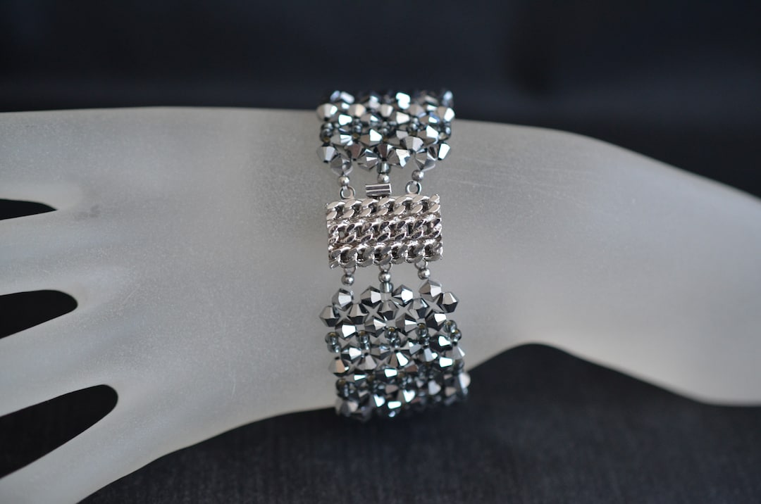 Crystal, Crystal Bracelet, Woman, Extra Large, Light Chrome Ab2x ...
