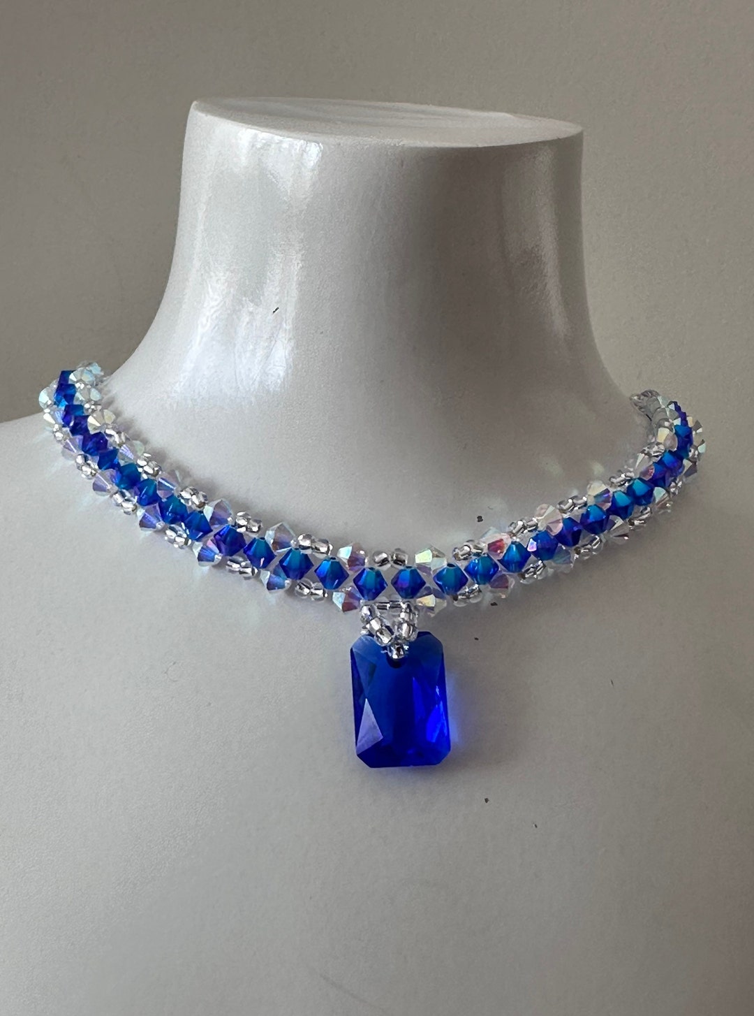 Crystal, Crystal Choker, Chic, Jewelry, Crystal Ab2x, Majestic Blue ...