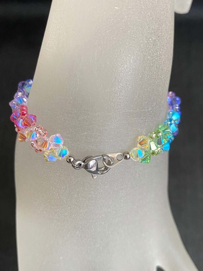 Genuine Crystal Bracelet Rainbow Chic Fashion Woman - Etsy