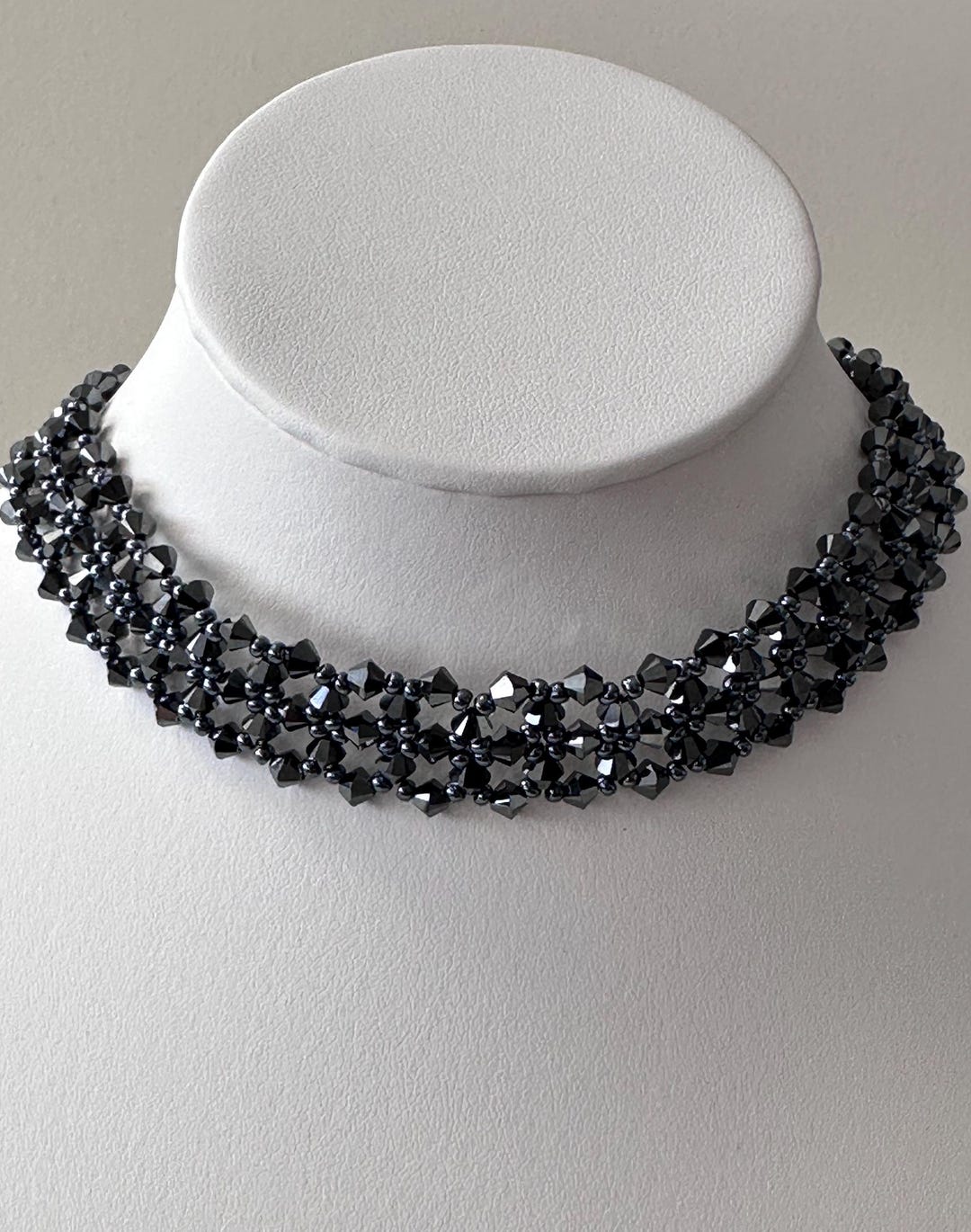 Genuine Crystal Choker, Golden Necklace, Golden Shadow Crystal, Women ...