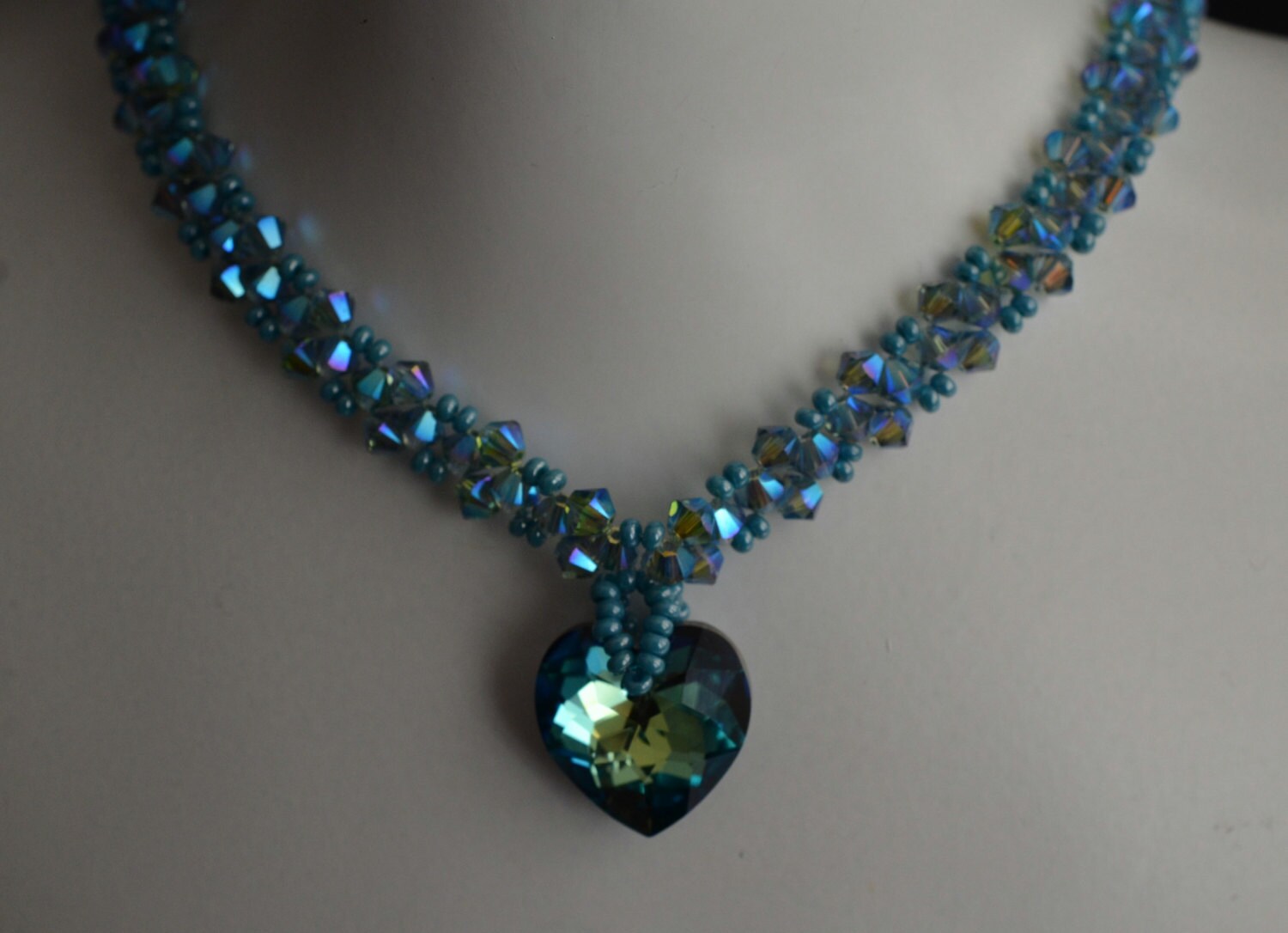 Genuine Crystal Choker Blue Fashion Jewelry Bermuda Blue - Etsy