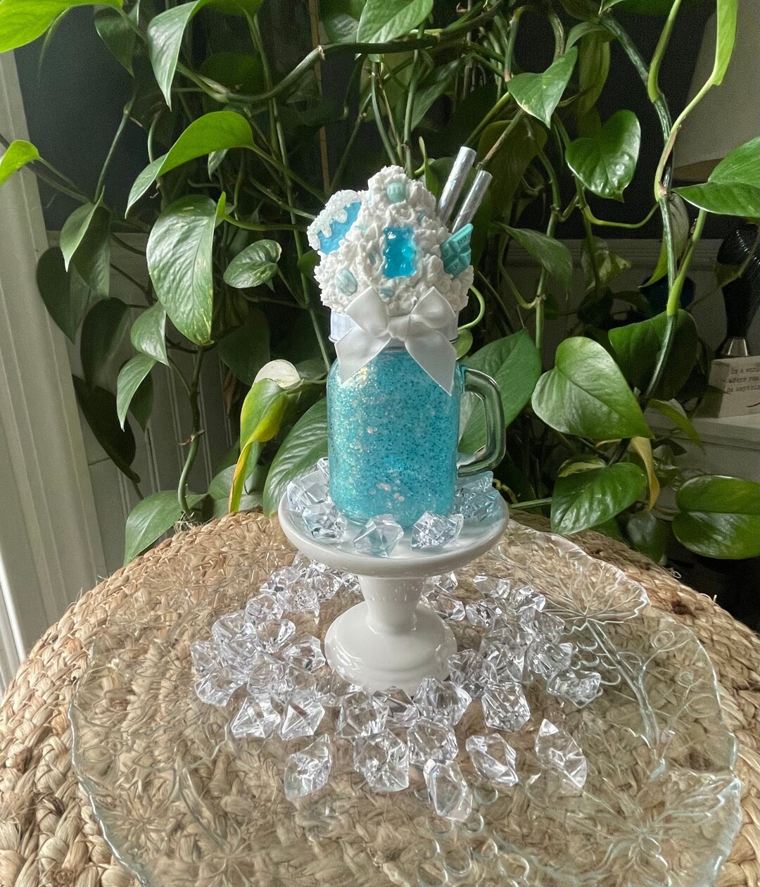 Faux Blue Raspberry Sherbet Jar: Tiered Tray Decor - Etsy