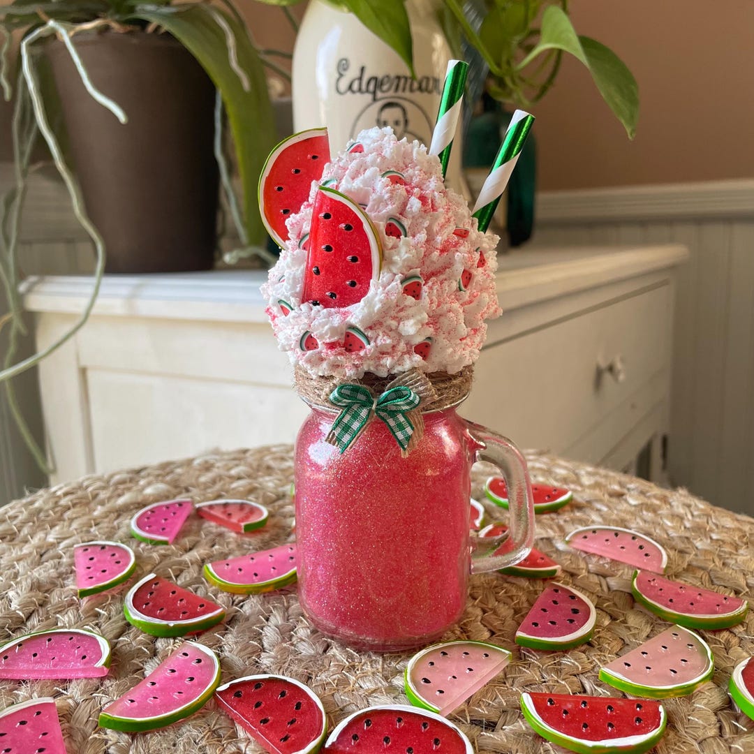 Sweet Summer, Red Watermelon Smoothie, One of A Kind Faux/fake Dessert ...