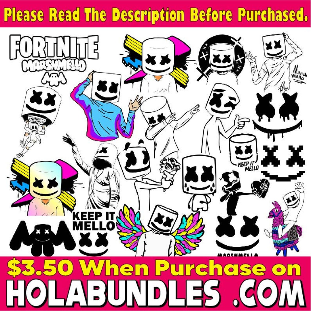 Dj Marshmello Bundle Svg, Marshmallow Svg, Dj Marshmallow Svg ...