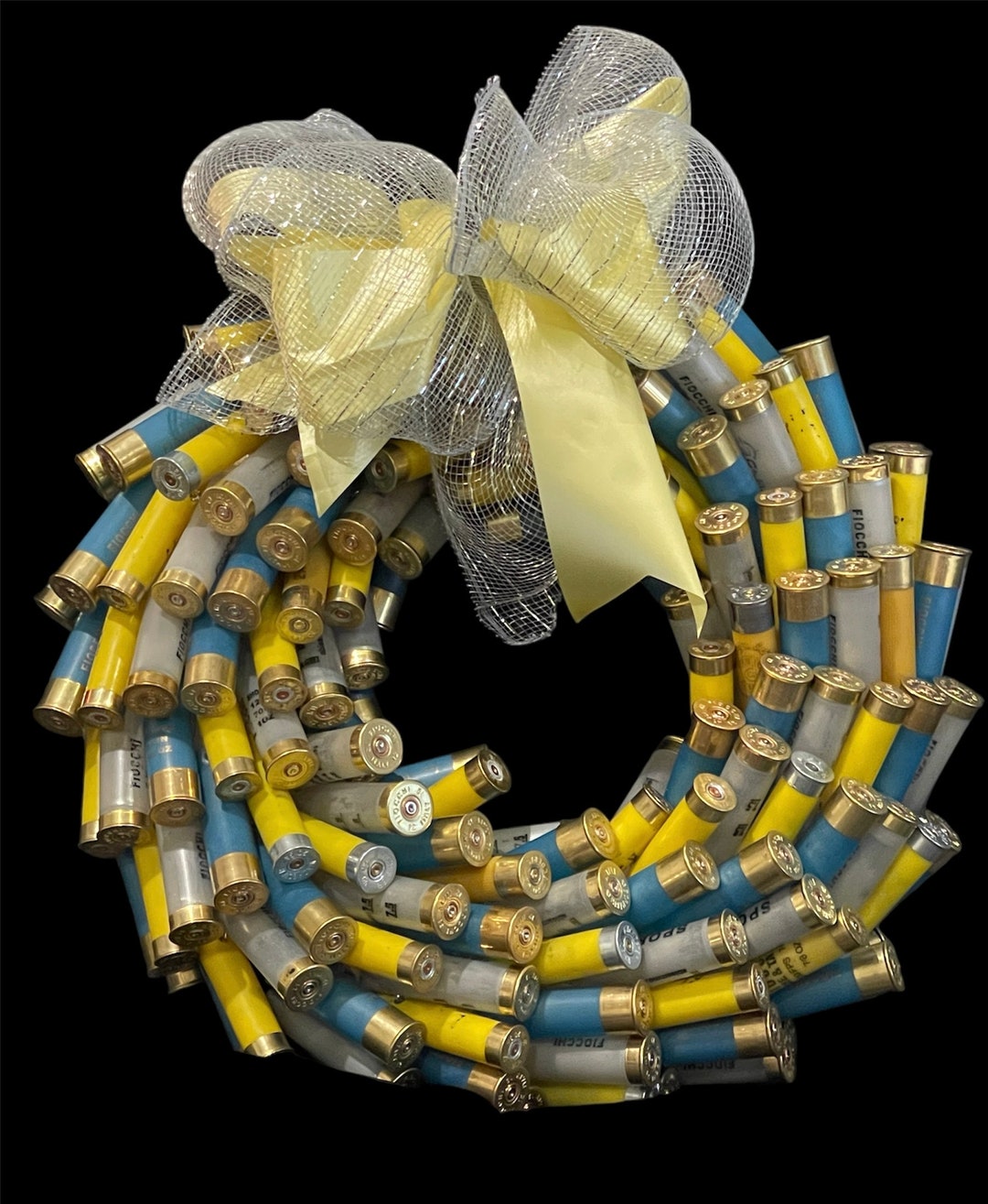 Blue & Yellow Shotgun Shell Wreath, Hunting Decor - Etsy