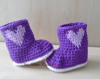 READY To SHIP Tiny Timbs Crochet Baby Booties Crochet Baby | Etsy