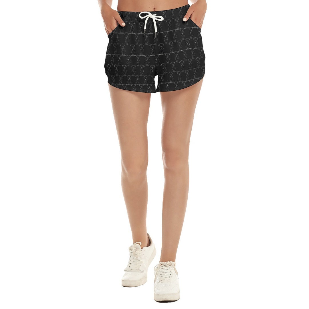 Lady's Hint of Parrot (pirate Black) Running Shorts - Etsy