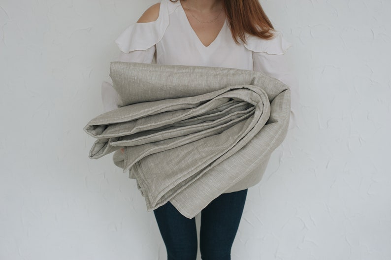 Natural Grey HEMP Linen Blanket Quilt Linen Organic Fabric - Etsy
