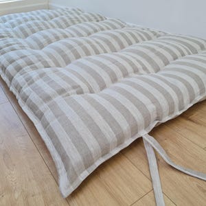 HEMP Linen Shikibuton Mat Shiki Futon 3” Thick Filled Organic Hemp ...