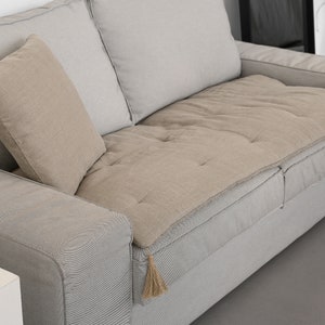 Hemp Linen Sofa Protector Covers for Dogs Cats Machine Washable ...